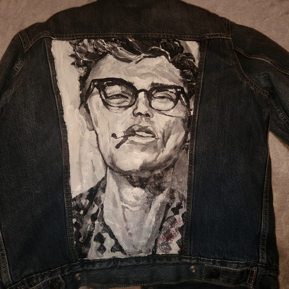 Levi's | Jackets & Coats | Levis Sherpa Coat Custom Painted James Dean ...